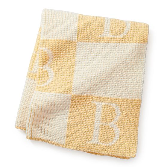 Initial Block Baby Blanket | Mark and Graham