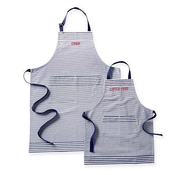 Williams Sonoma Bay Striped Personalized Apron - Adults + Kids | Mark ...