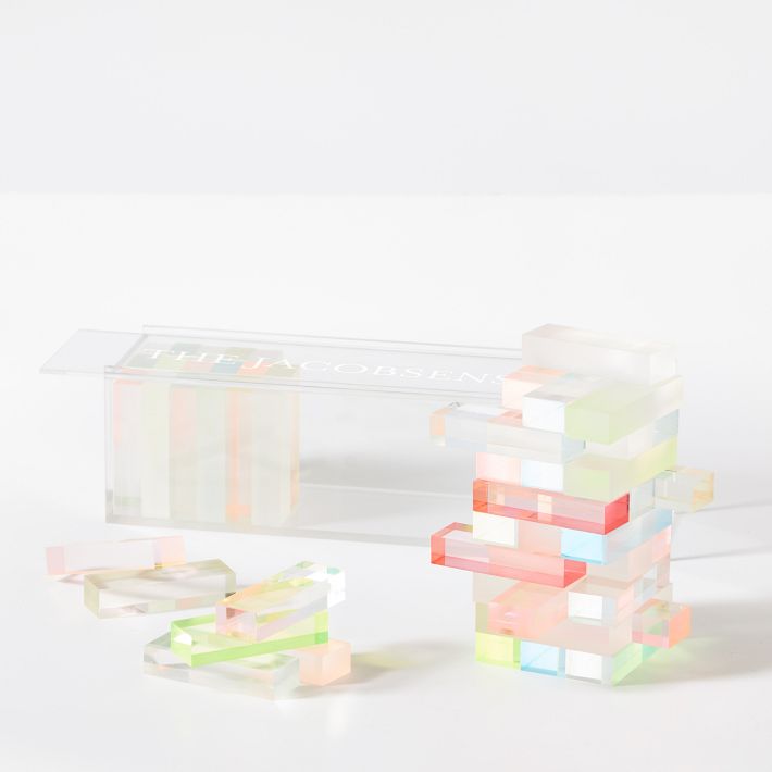 Colorful Acrylic Jumbling Tower | Mark and Graham