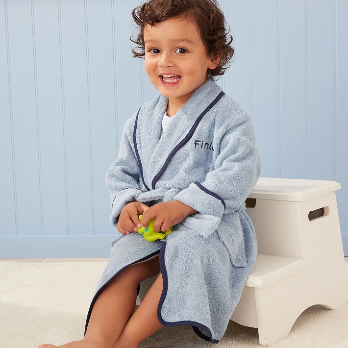 Kids Scalloped Bath Robe | Mark and Graham