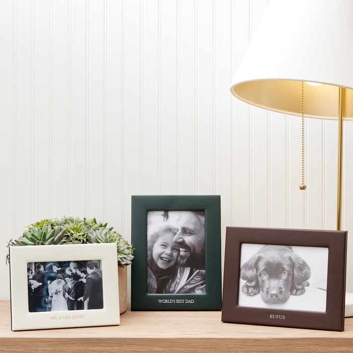 Personalized Leather Photo Frame | Mark and Graham