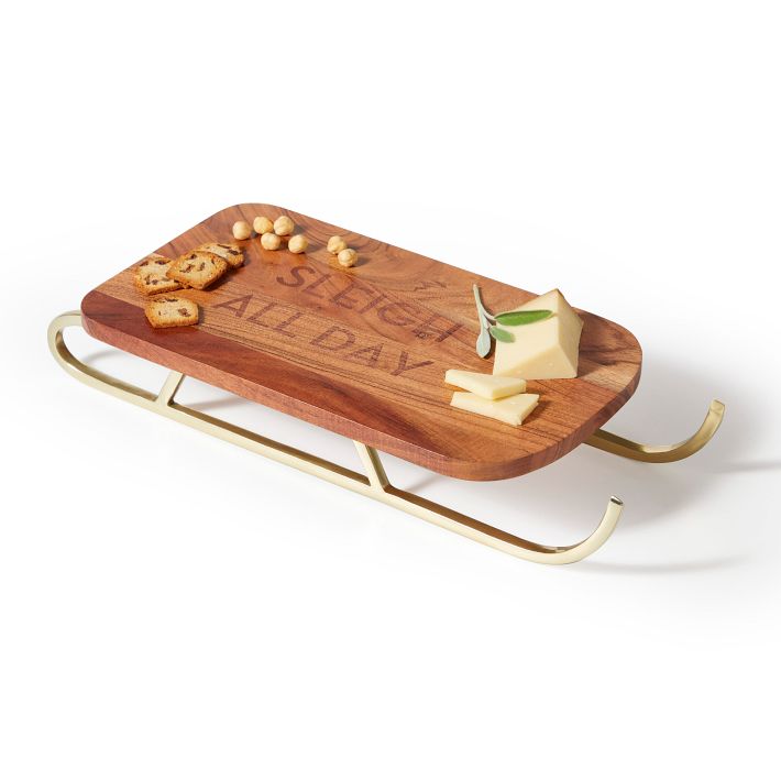 Wood Sleigh Cheese Board | Mark and Graham