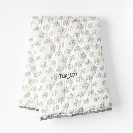 Block Print Quilted Blanket | Mark and Graham