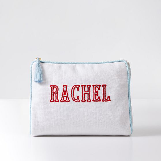 Bespoke Embroidered Cosmetics Pouch | Mark and Graham