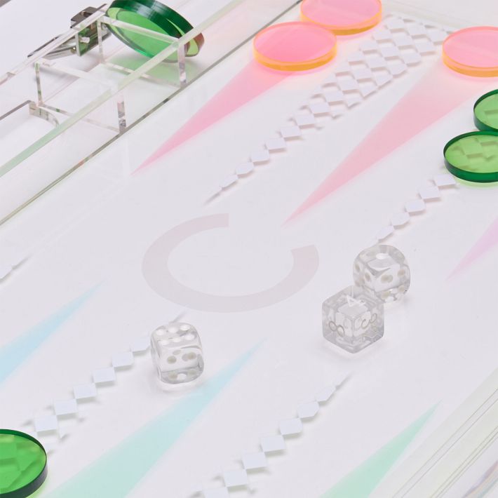 Colorful Acrylic Backgammon Game Set | Mark and Graham