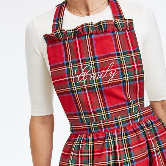 Tartan Plaid Ruffle Apron | Mark and Graham