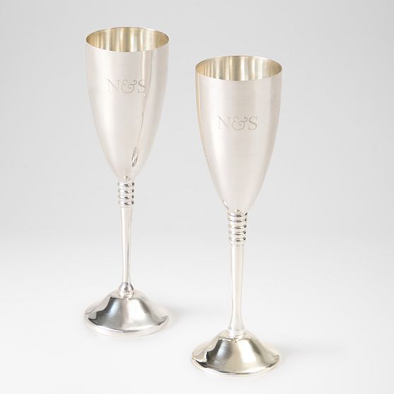 Celebration Silver Flutes, Set of 2 | Mark and Graham