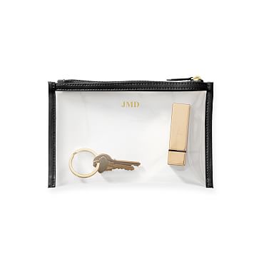 Monogrammed Clear Zipper Pouch | Mark and Graham