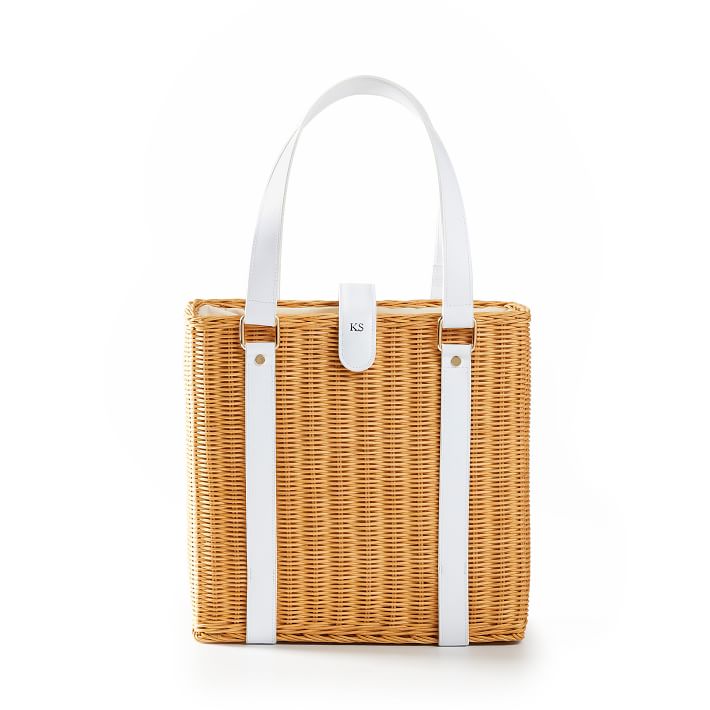 Isla Rectangle Monogrammed Tote Bag | Mark and Graham