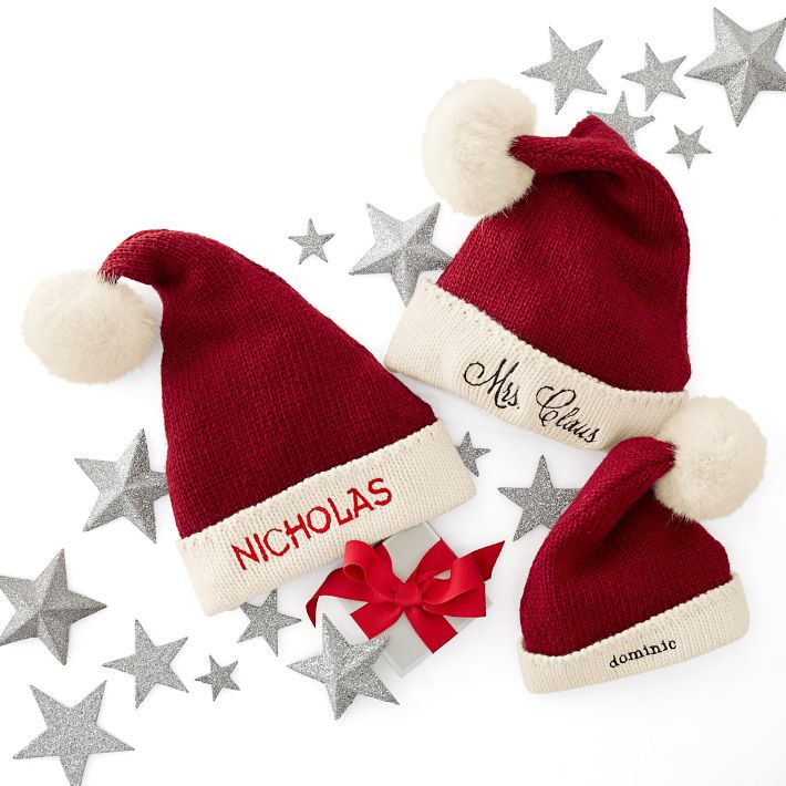 Floppy Knit Personalized Adult Santa Hat | Mark and Graham