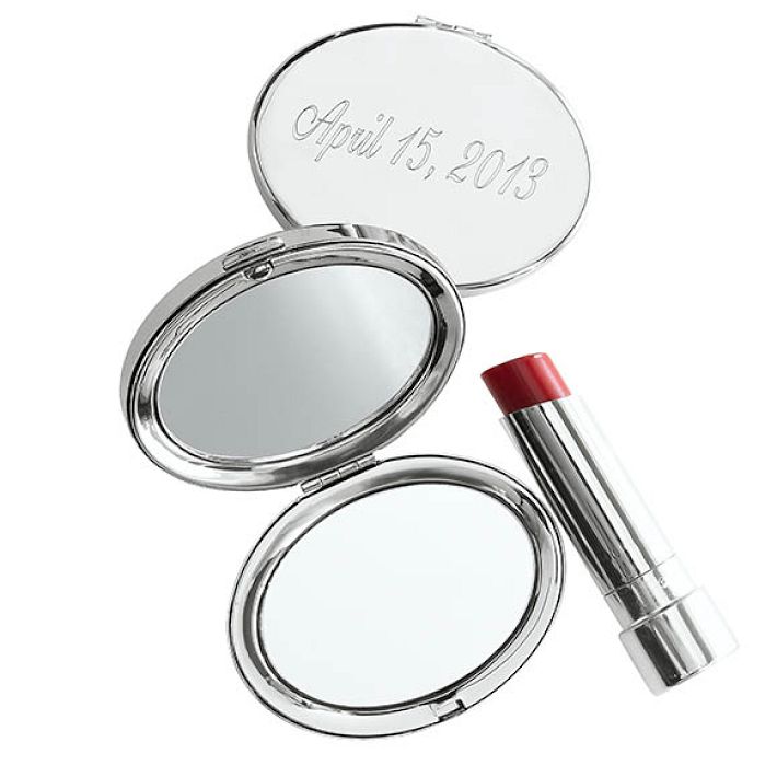 Personalized City Oval Compact Mirror | Mark and Graham