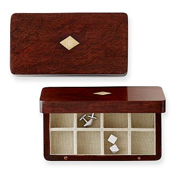 Wood Cufflink Box | Men's Jewelry Box | Mark and Graham