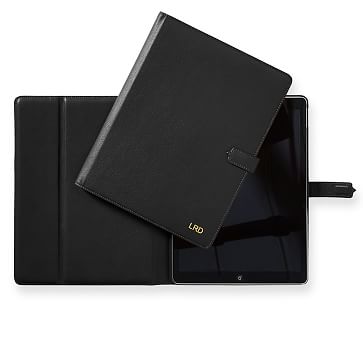 Monogrammed Leather Tablet Case | Tech Accessories | Mark and Graham
