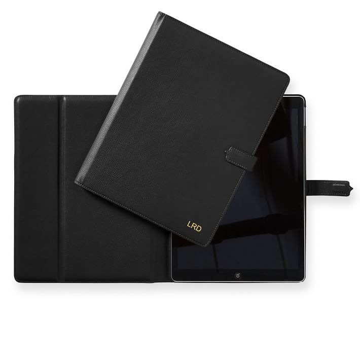Monogrammed Leather Tablet Case | Tech Accessories | Mark and Graham