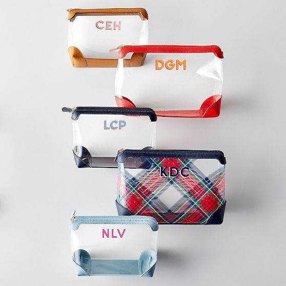 Monogrammed Clear Pouch | Mark and Graham