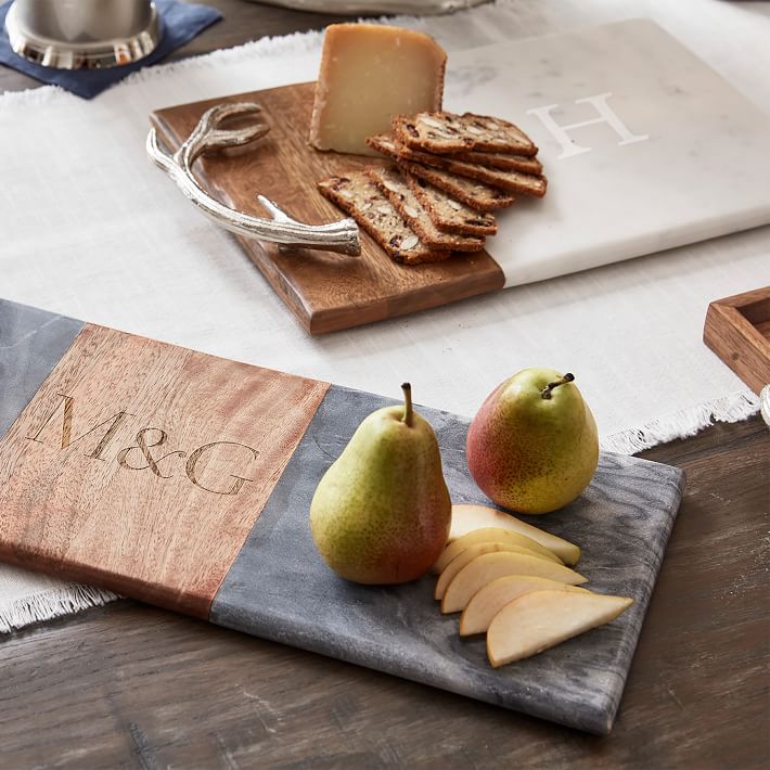 Wood and Marble Rectangle Cheese Board | Mark and Graham