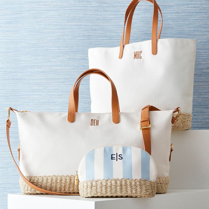 Canvas and Raffia Overnighter | Mark and Graham