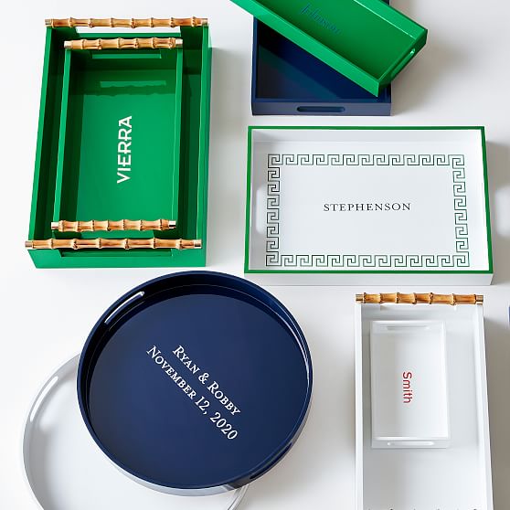 Greek Key Lacquer Serving Tray | Mark and Graham