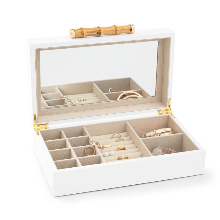 Gold Bamboo Lacquer Jewelry Box | Mark and Graham