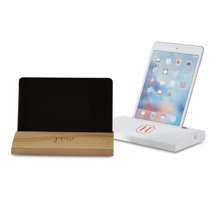 Monogrammed Lacquer Tablet Stand | Mark and Graham