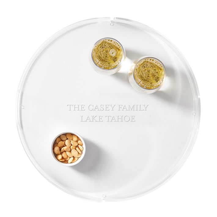 Etched Acrylic Circle Serving Tray | Mark and Graham