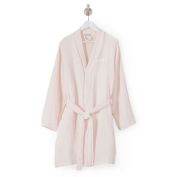 Women's Monogrammed Lightweight Cotton Robe | Mark and Graham