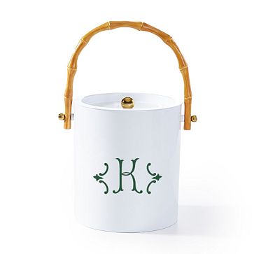 Bamboo Enamel Ice Bucket | Mark and Graham