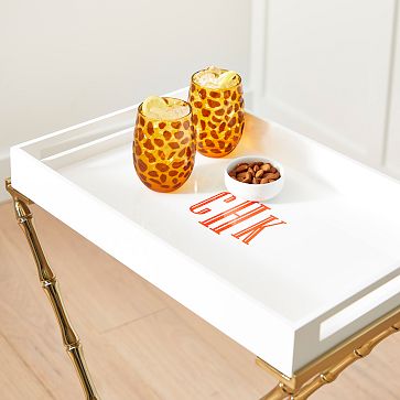 Open Side Lacquer Serving Tray | Mark and Graham