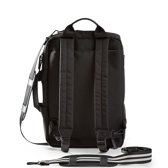 Ballistic Monogrammed Nylon Convertible Backpack | Mark and Graham