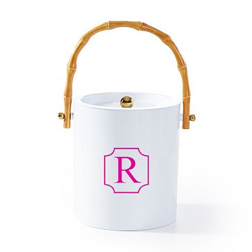 Bamboo Enamel Ice Bucket | Mark and Graham