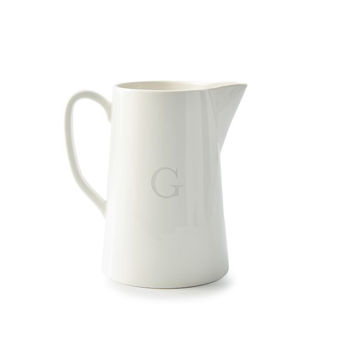 White Ceramic Pitcher | Mark and Graham