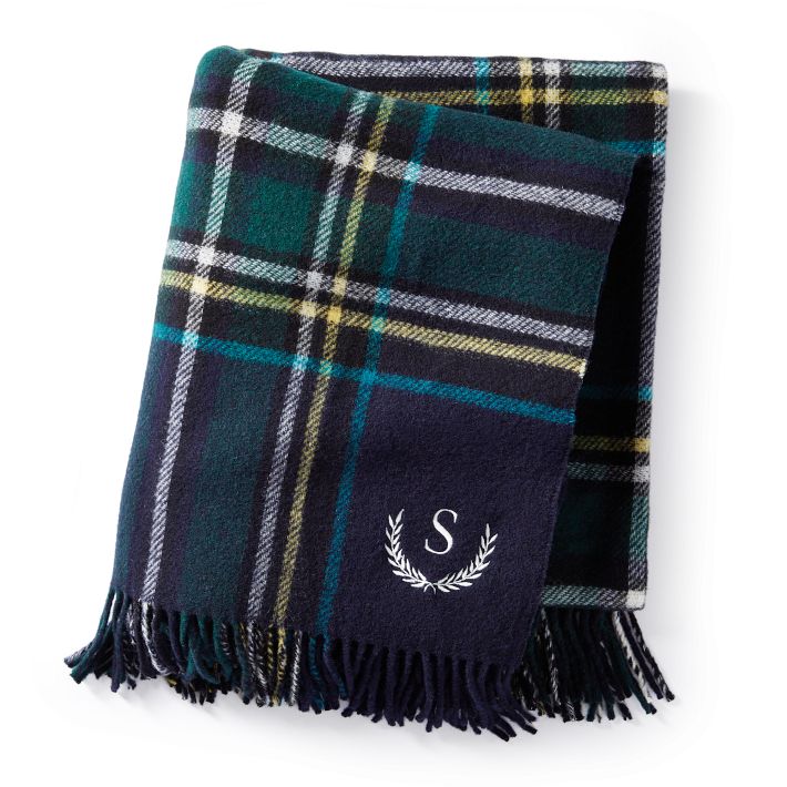 Double Sided Italian Plaid Throw Blanket | Mark and Graham