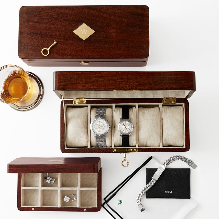 Wood Cufflink Box | Men's Jewellery Box | Mark and Graham