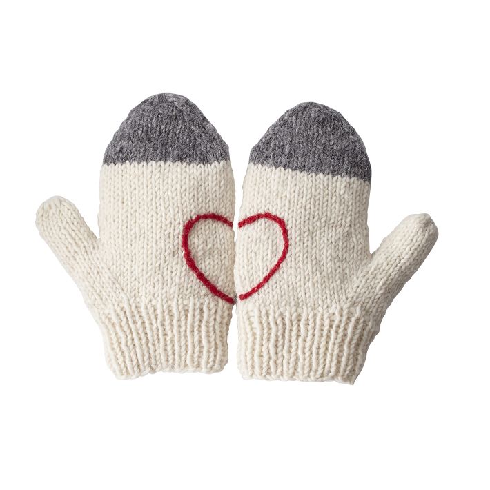Wool Heart Mittens | Mark and Graham