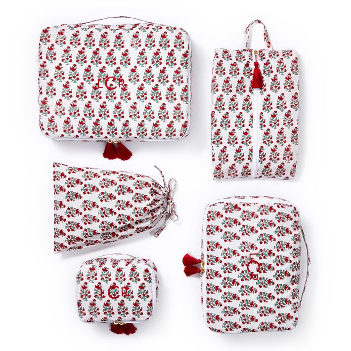 5 Piece Block Print Packing Cube Set | Mark and Graham