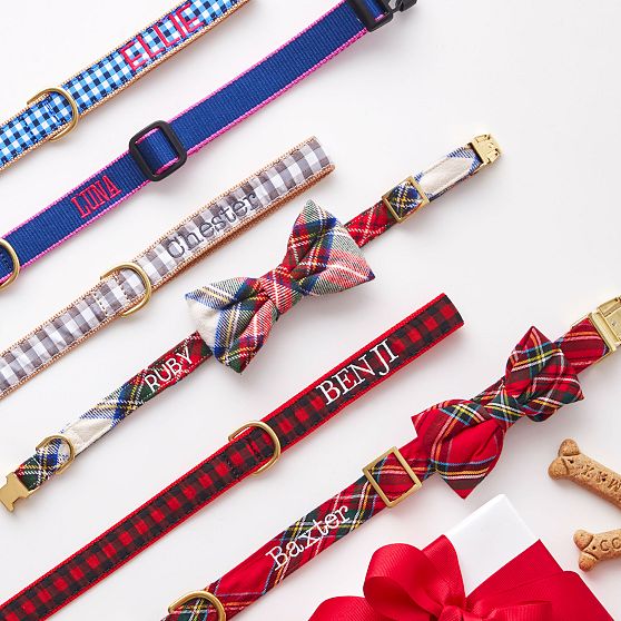 Patterned Ribbon Personalized Pet Collar | Mark and Graham