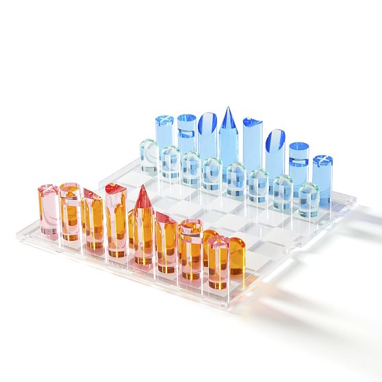 Acrylic Chess & Checkers Game Set | Mark and Graham