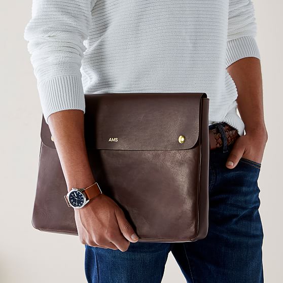 Leather Laptop Folio | Personalized Laptop Cover | Mark and Graham