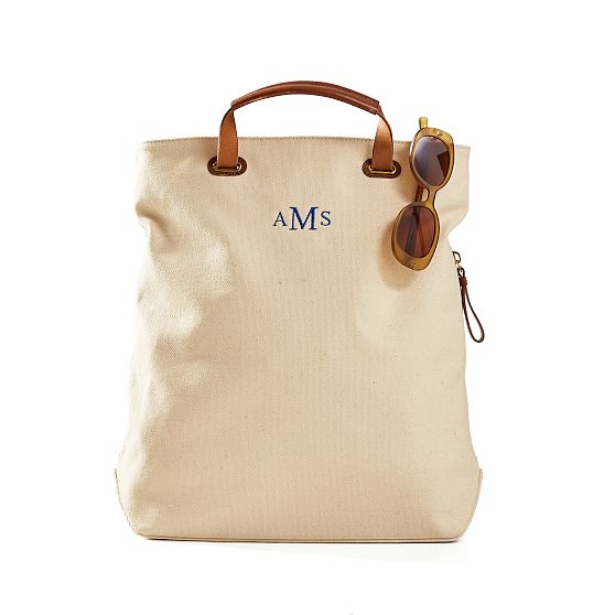 Monogrammed Canvas Bedford Backpack | Mark and Graham
