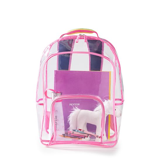 Casey Personalized Clear Kids Backpack | Mark and Graham