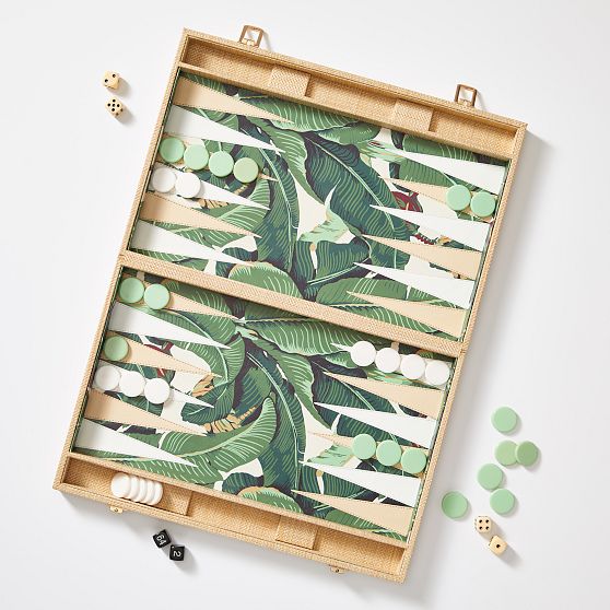 Martinique® Raffia Backgammon Game Set | Mark and Graham