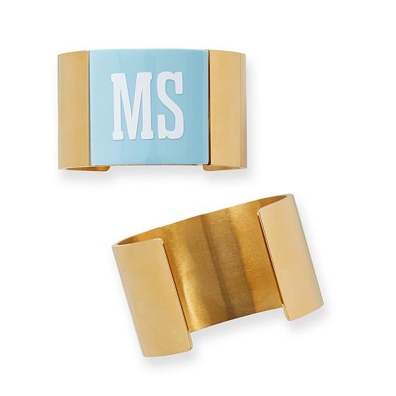 Monogrammed Color Panel Cuff Bracelet | Mark and Graham