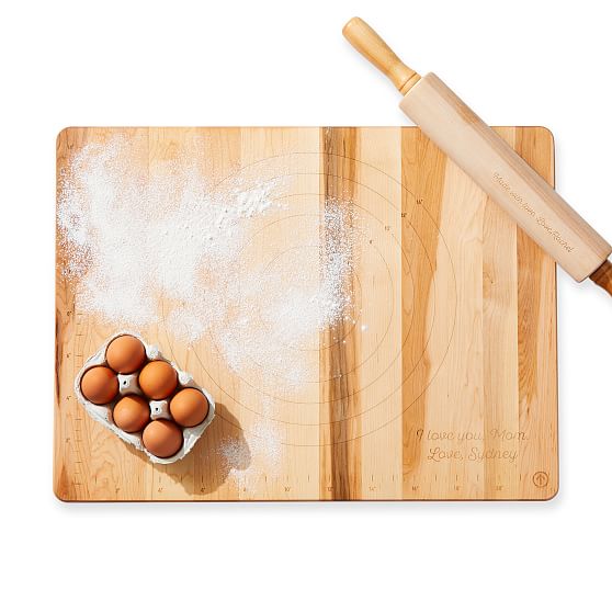 Monogrammed Maple Wooden Pastry Board | Mark and Graham