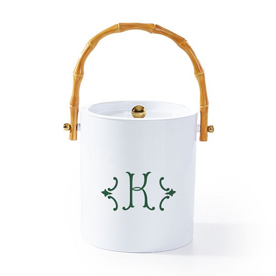 Bamboo Enamel Ice Bucket | Mark and Graham