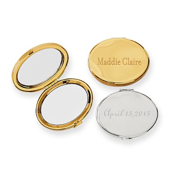 Personalized City Oval Compact Mirror | Mark and Graham