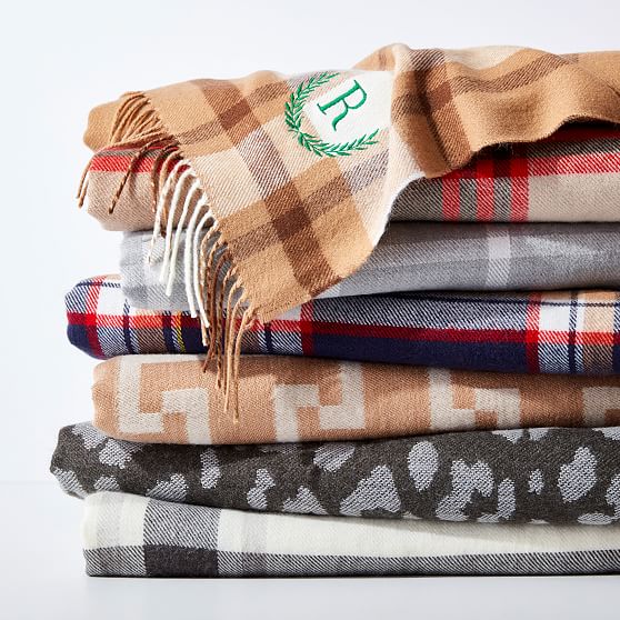 Greek Key Personalized Throw Blanket | Mark and Graham