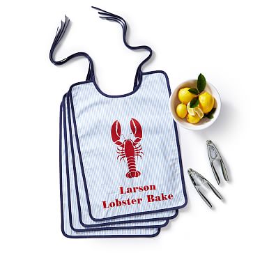 Lobster Bibs, Set of 4 | Mark and Graham