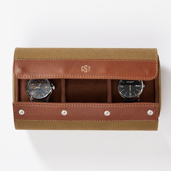 Mercer Waxed Canvas Travel Watch Roll | Mark and Graham