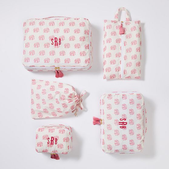 5 Piece Block Print Packing Cube Set | Mark and Graham