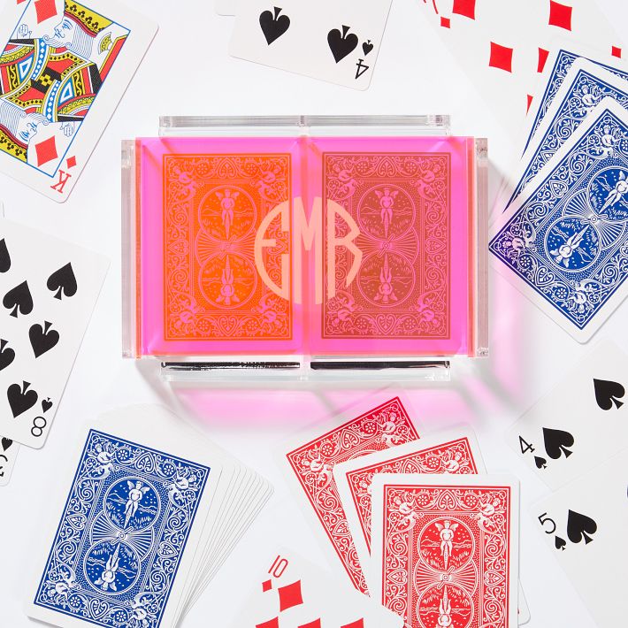 Colorful Acrylic Double Deck Playing Cards | Mark and Graham
